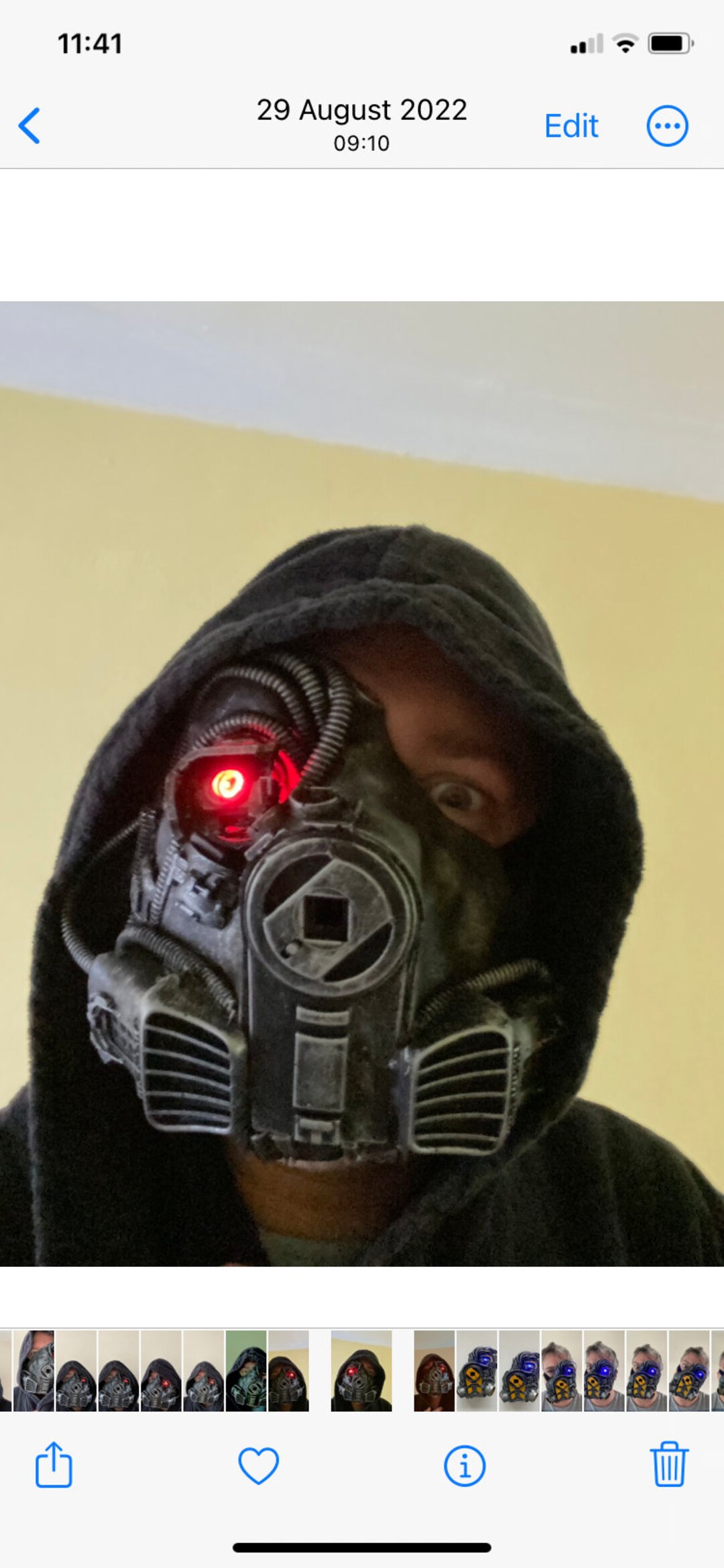 Cyberpunk Dark Jedi Resporator Mask With Bionic Eye Cosplay Piece 40k ...