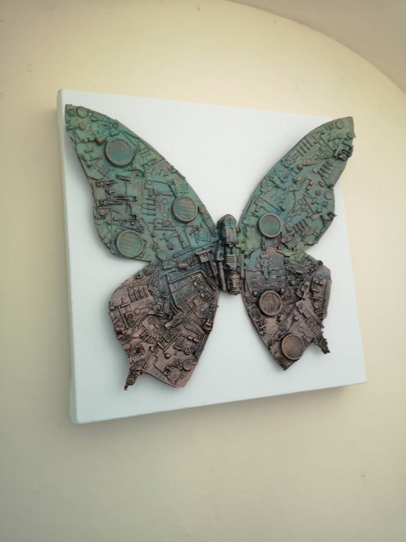 Cyber Butterfly. Wall Hung Art. | Etsy