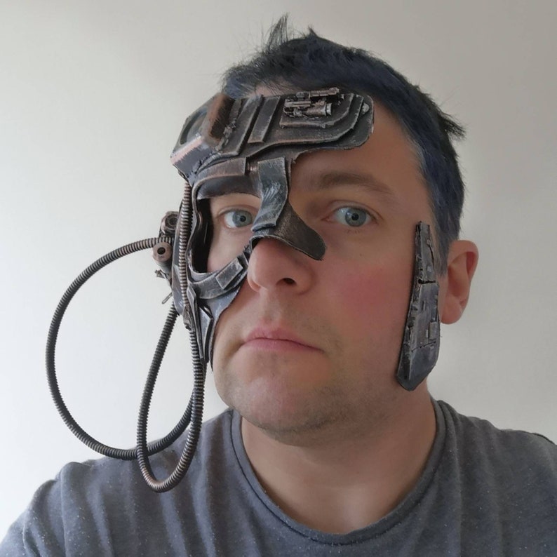 Borg Star Trek Pickard Locutus of Borg Cosplay Cyberpunk Mask - Etsy UK