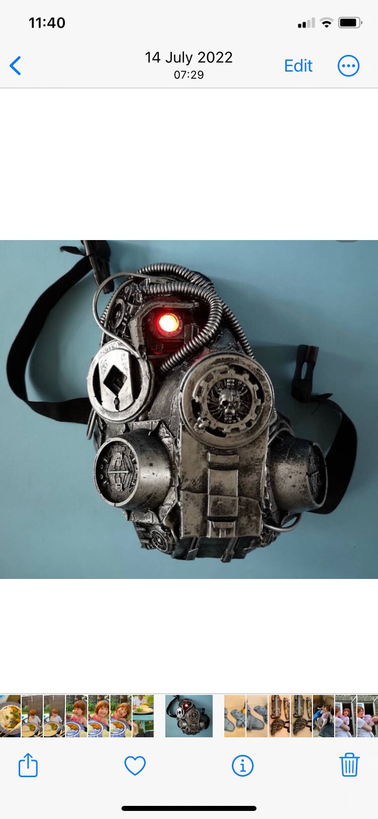 Cyberpunk Gang Resporator Mask With Bionic Eye Cosplay Piece 40k ...