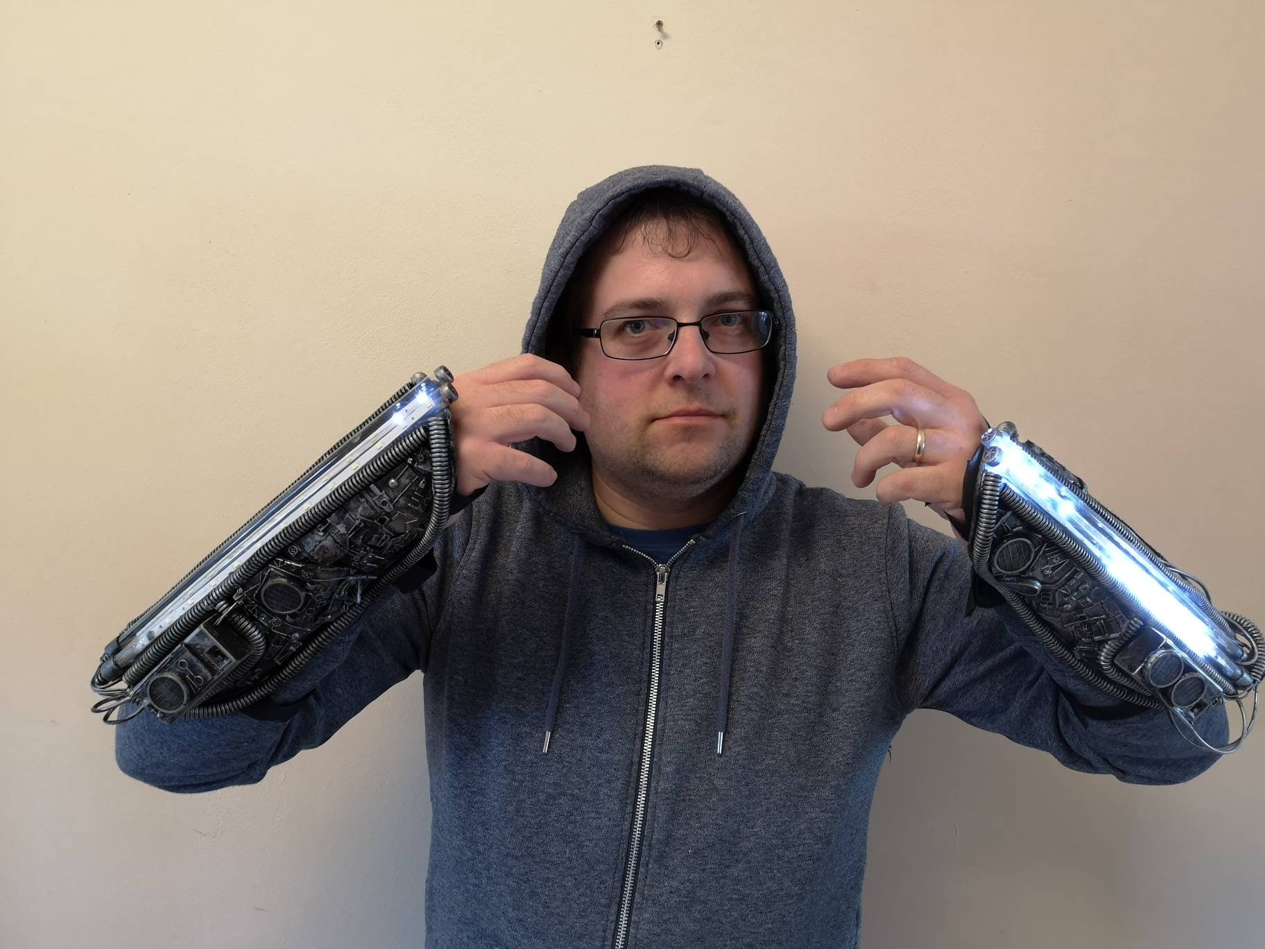 LED Strobing Lights Cosplay Cyberpunk Cyborg Costume Arm. - Etsy