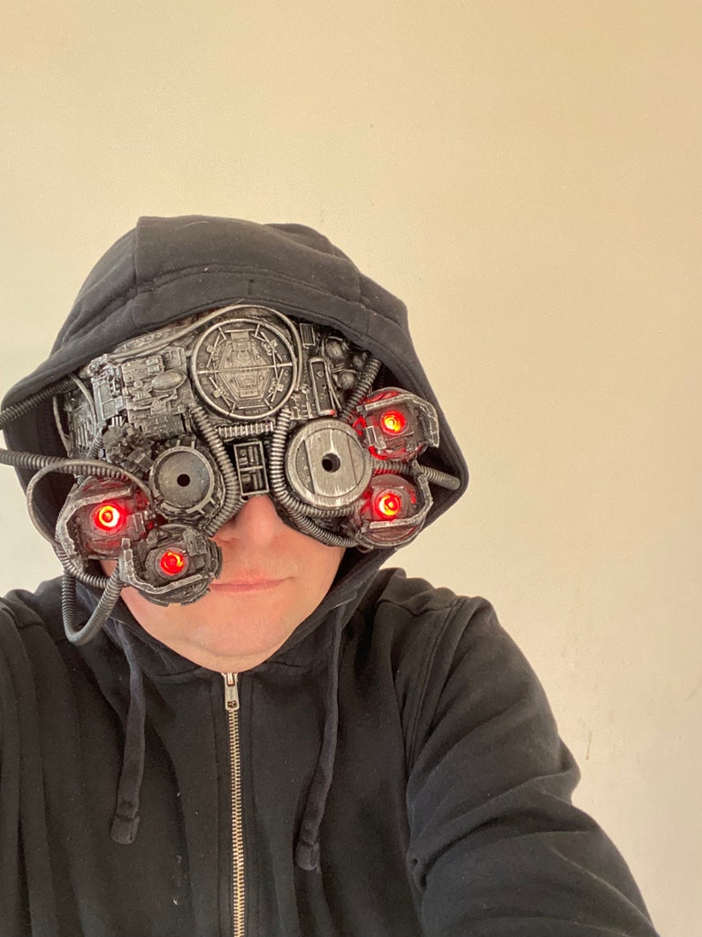Bionic Mask Cyberpunk Tech Priest 40k 6 Eyes Mask - Etsy