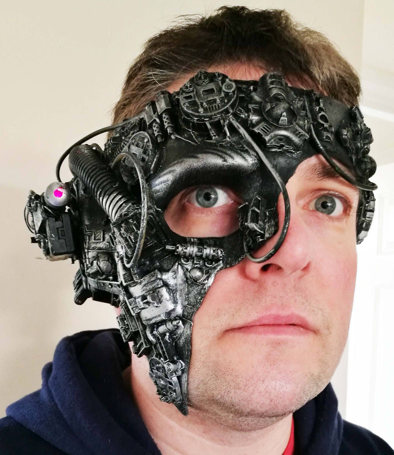 Borg Star Trek Cosplay Cyberpunk Mask Large - Etsy UK