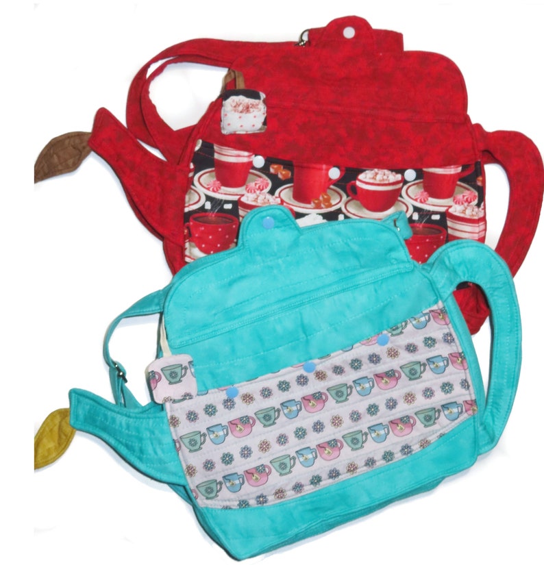 Designer Teapot Quilted Purse Eight Pockets Cross Body Bag - Etsy