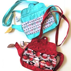 Designer Teapot Quilted Purse Eight Pockets Cross Body Bag - Etsy