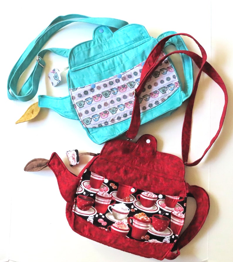 Designer Teapot Quilted Purse Eight Pockets Cross Body Bag - Etsy