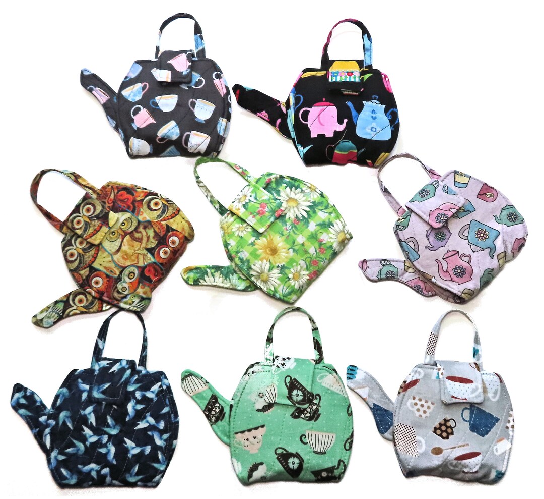 Teapot Shaped Tea Bag Wallet Quilted Handcrafted Nothing - Etsy