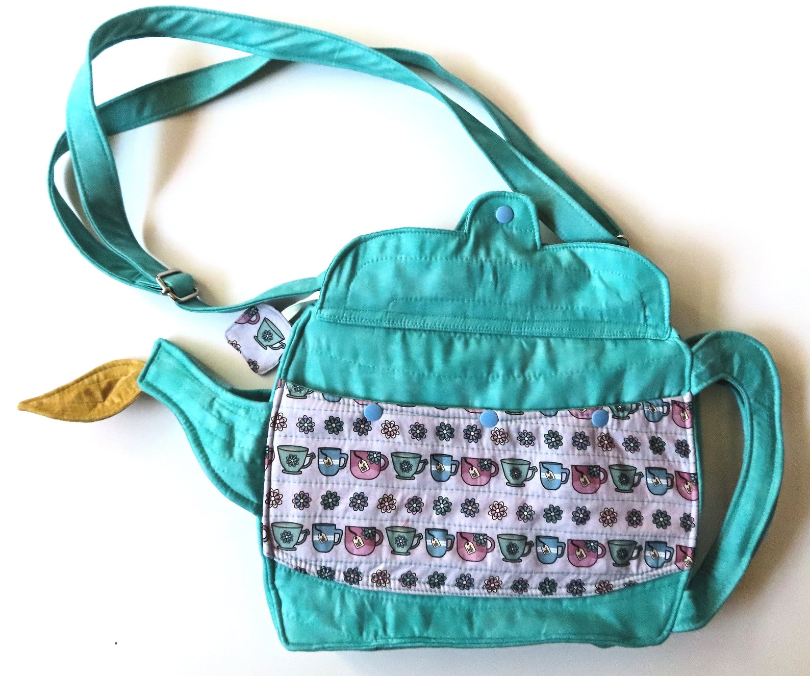 Designer Teapot Quilted Purse Eight Pockets Cross Body Bag - Etsy