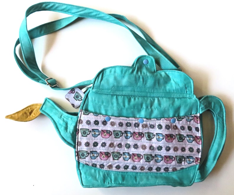 Designer Teapot Quilted Purse Eight Pockets Cross Body Bag - Etsy