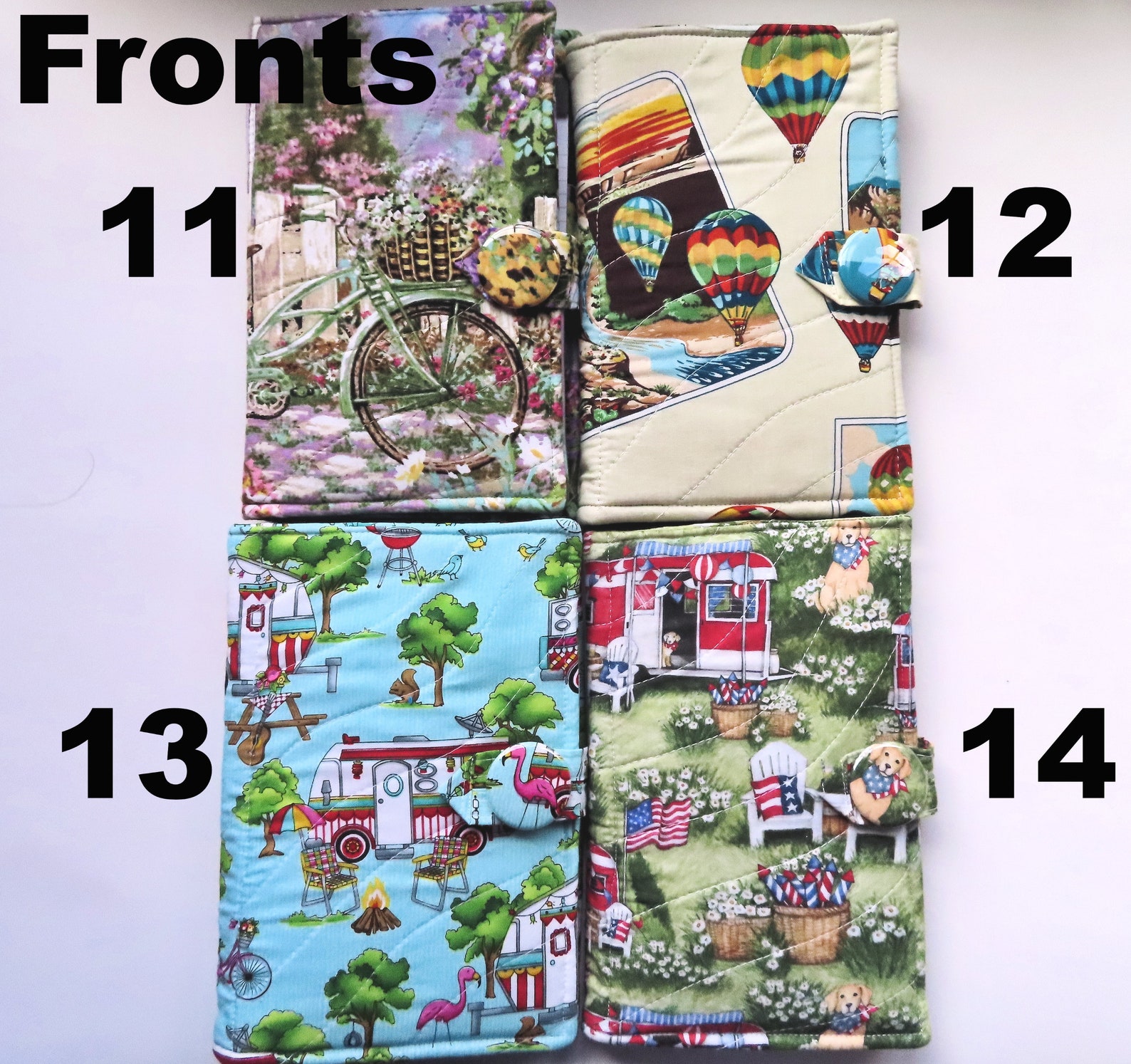 Quilted Fabric Portfolio With 8 Colorful Pens and 5x - Etsy