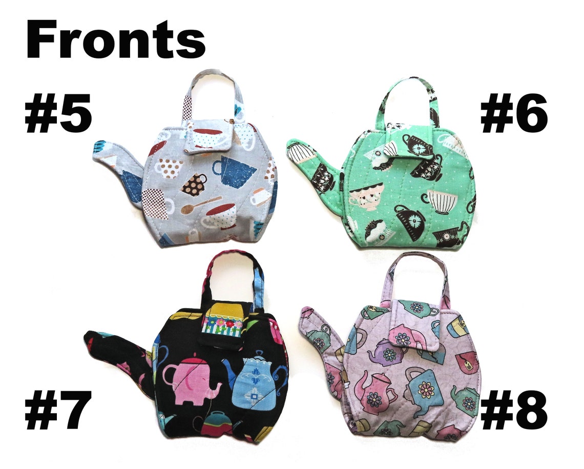Teapot Shaped Tea Bag Wallet Quilted Handcrafted Nothing - Etsy