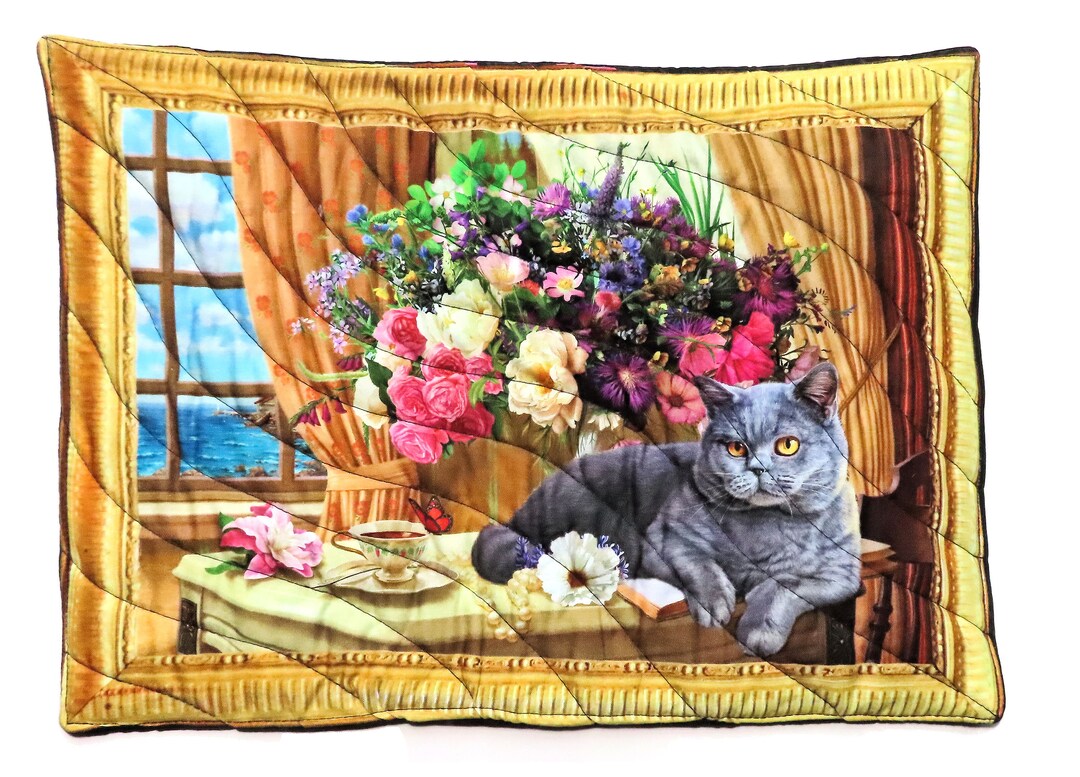 Kitty Cat Table Trivet or Decoration, Quilted Placemat, Your Choice of ...