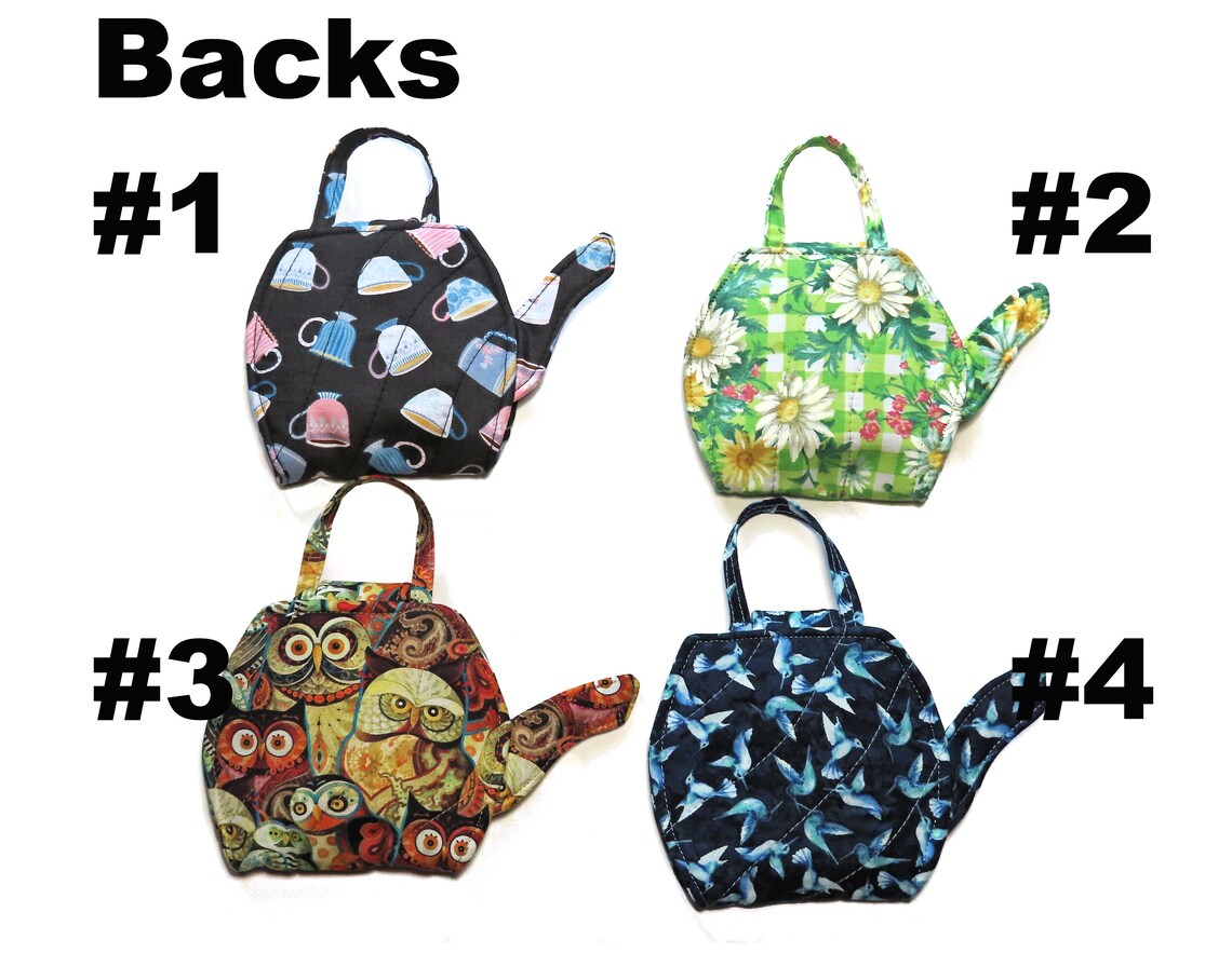 Teapot Shaped Tea Bag Wallet Quilted Handcrafted Nothing - Etsy