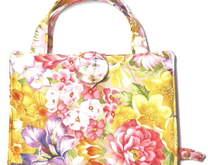Spring Flowers Small Book Cover, Quilted Romance, SNUG Fit for Books up ...