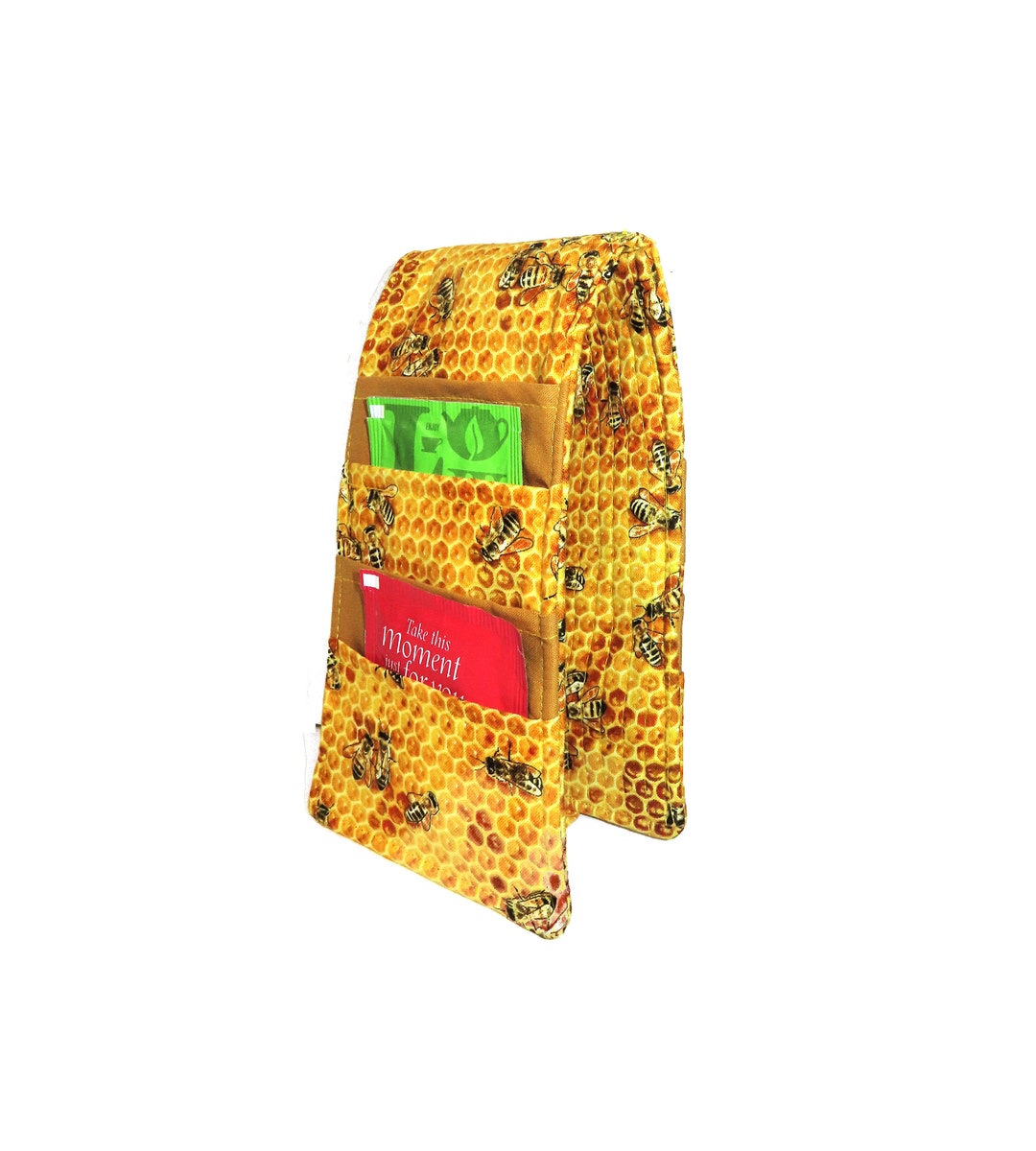 Tea Bag Wallet With Honey Straw Pockets, 11 Pockets for Tea, Honey and ...