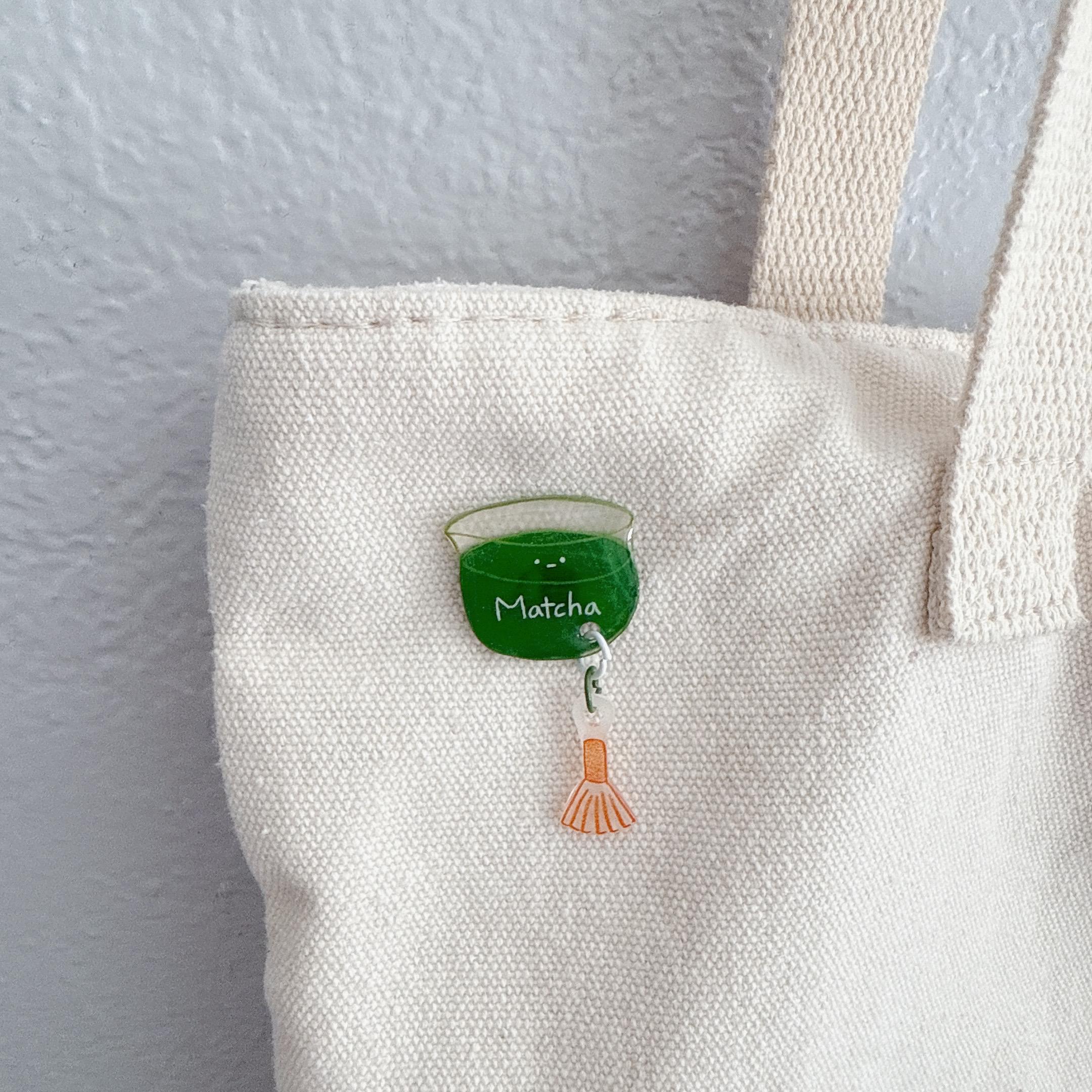 Matcha Pin//drink Pin//cute Matcha Badge //handmade Pin//pin for Bags ...