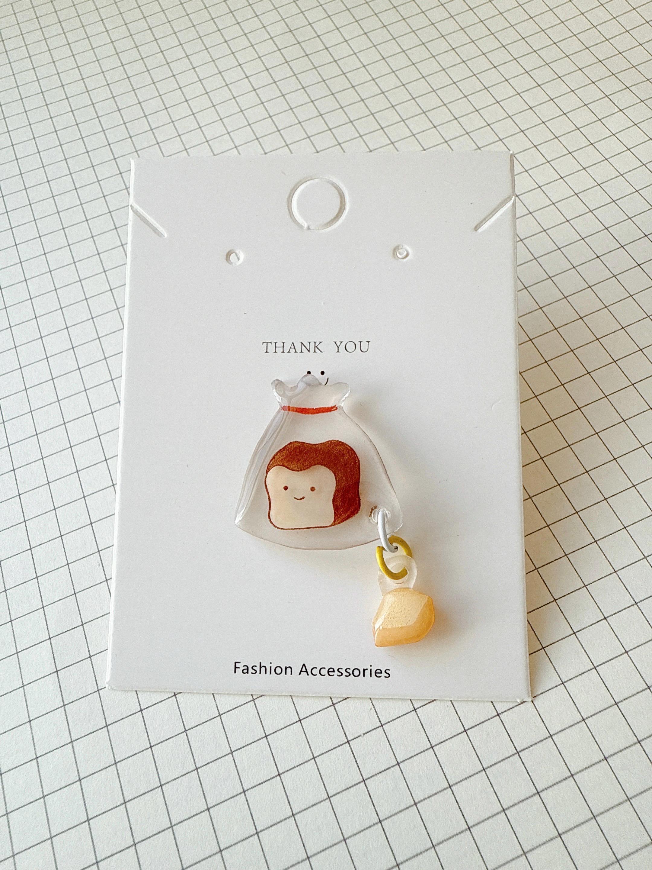 Toast and Butter Pin//food Pin// Cute Bread Badge // Handmade Pin//pin ...