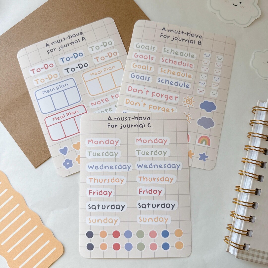 Must-have Sticker Sheet//journal Stickers//illustration Stickers//diary ...