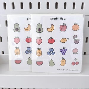 Fruit Life Sticker Sheet//journal Stickers/illustration Stickers//diary ...
