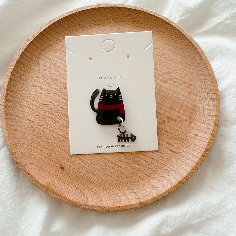 Cat Pin//black Cat Pin//white Cat Pin //handmade Pin//pin for Bags and ...