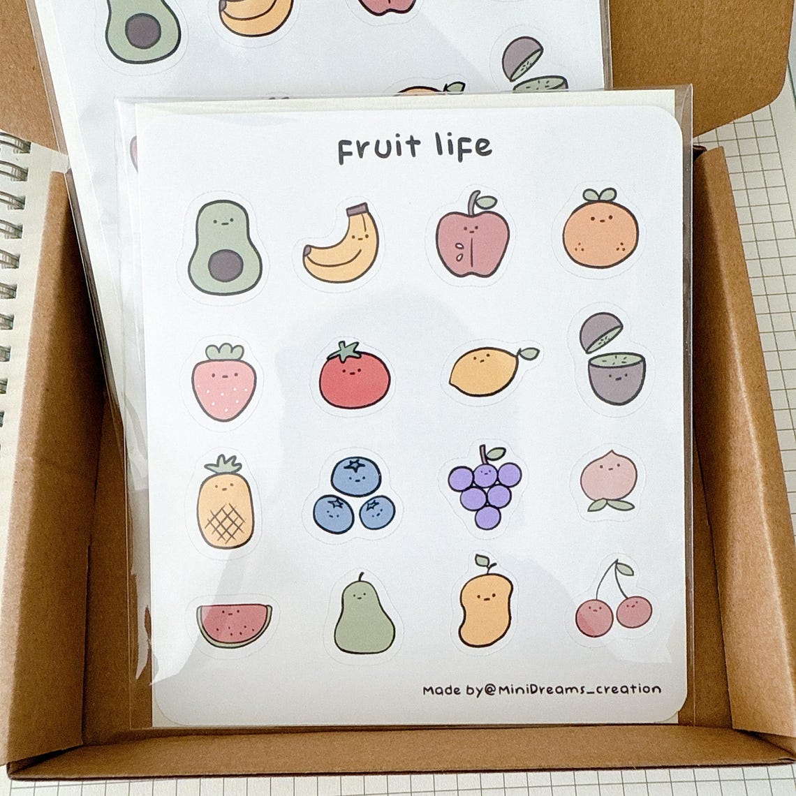Fruit Life Sticker Sheet//journal Stickers/illustration Stickers//diary ...