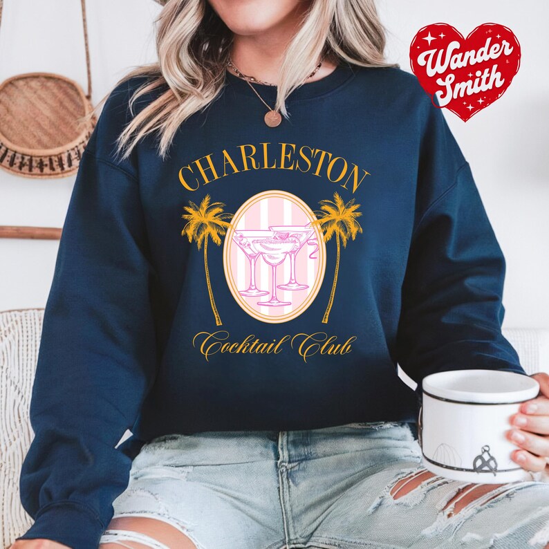 Charleston Cocktail Club Shirt, Charleston Sweater, Gifts for Her ...