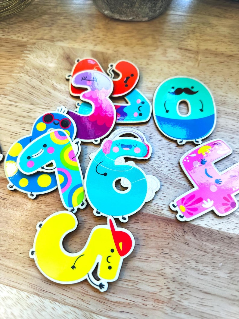Handmade Wooden Number Puzzle: Montessori Toddler Learning Toy - Etsy