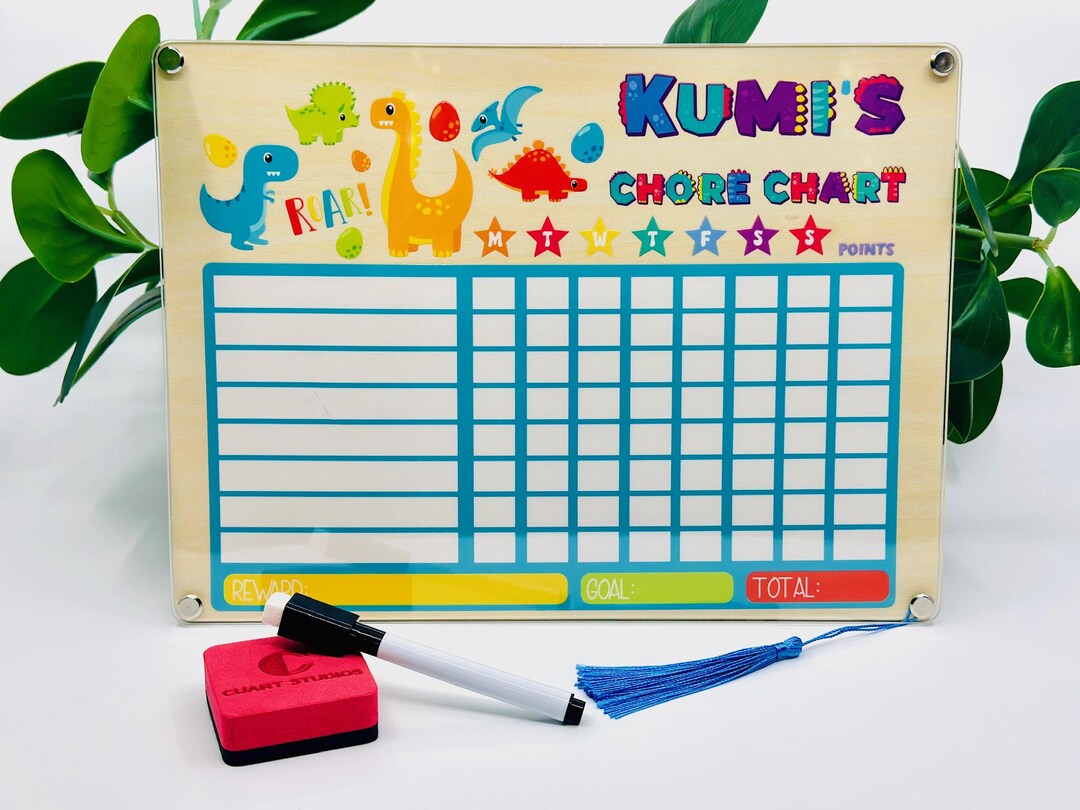 Personalized Dinosaur Chore Chart • Kids Reward Routine Board - Etsy UK
