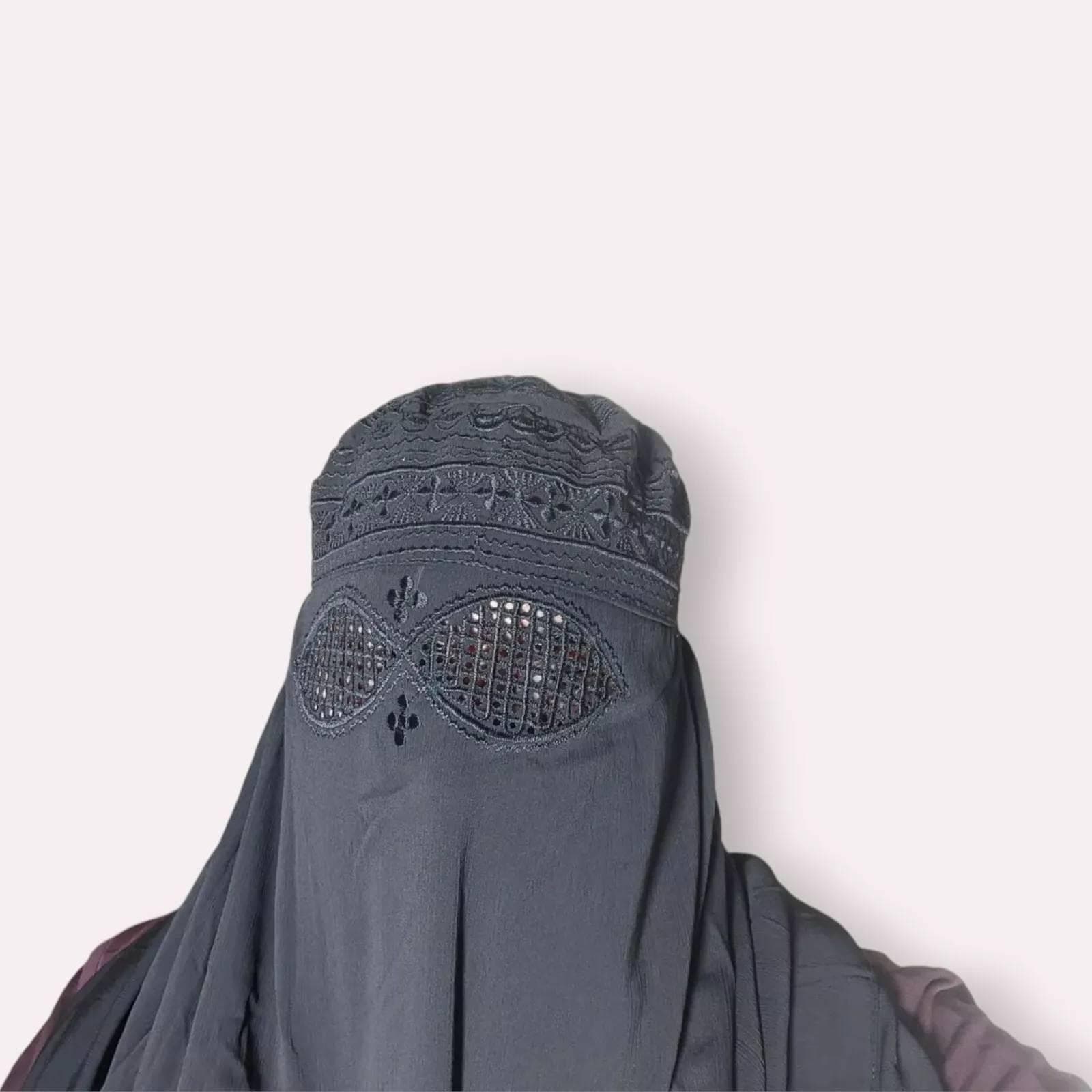 Handmade Islamic Kashmiri Burqa With Separate Eye Grills, No Sleeves ...