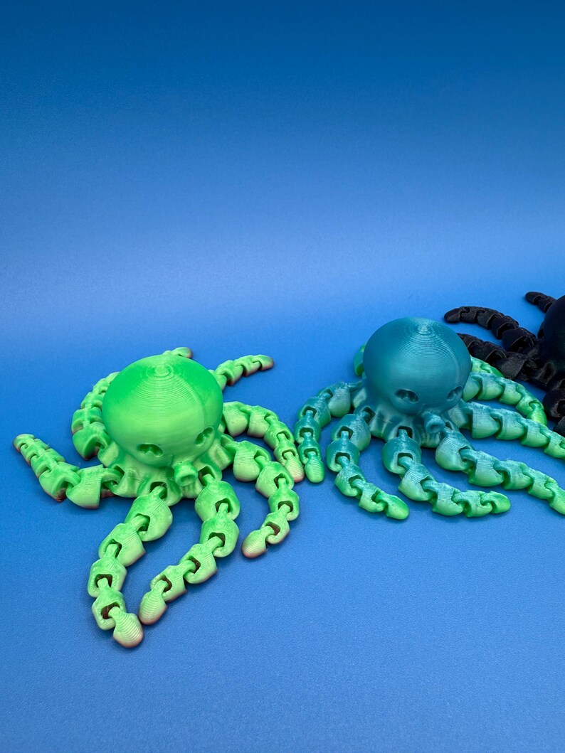 Articulated 3D Printed Octopus – Wiggly, Colorful, and Full of Charm ...