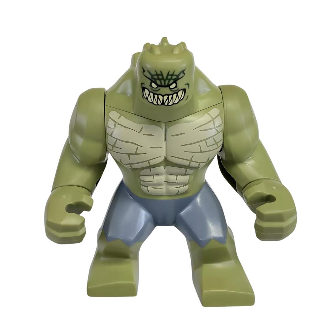 Killer Croc Big Minifigure 76055 Sewer Smash Sh280 DC Big Fig CUSTOM ...