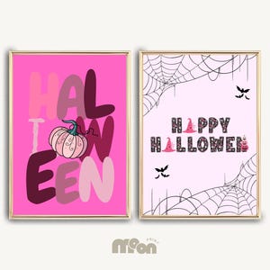 Pink Halloween Wall Art MEGA BUNDLE of +750, Cute Spooky Gallery Prints ...