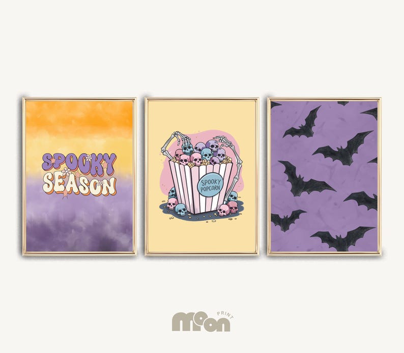 Pink Halloween Wall Art MEGA BUNDLE of +750, Cute Spooky Gallery Prints ...