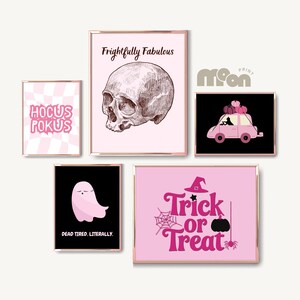 Pink Halloween Wall Art MEGA BUNDLE of +750, Cute Spooky Gallery Prints ...