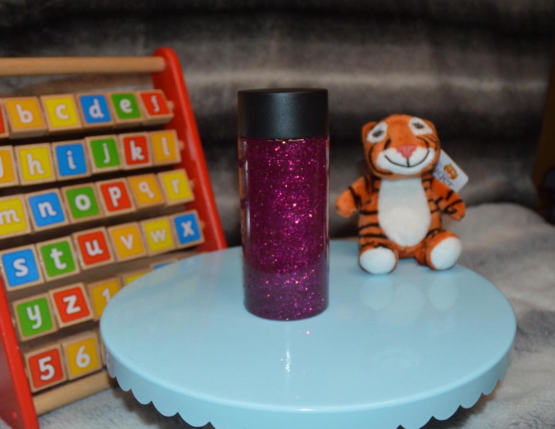 Pink Glittery Sensory Bottle for Kids Learning Development | Handmade ...
