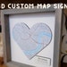 Custom Map Heart Sign, Large Wood Map Sign, Heart Map Print, Wood Map ...