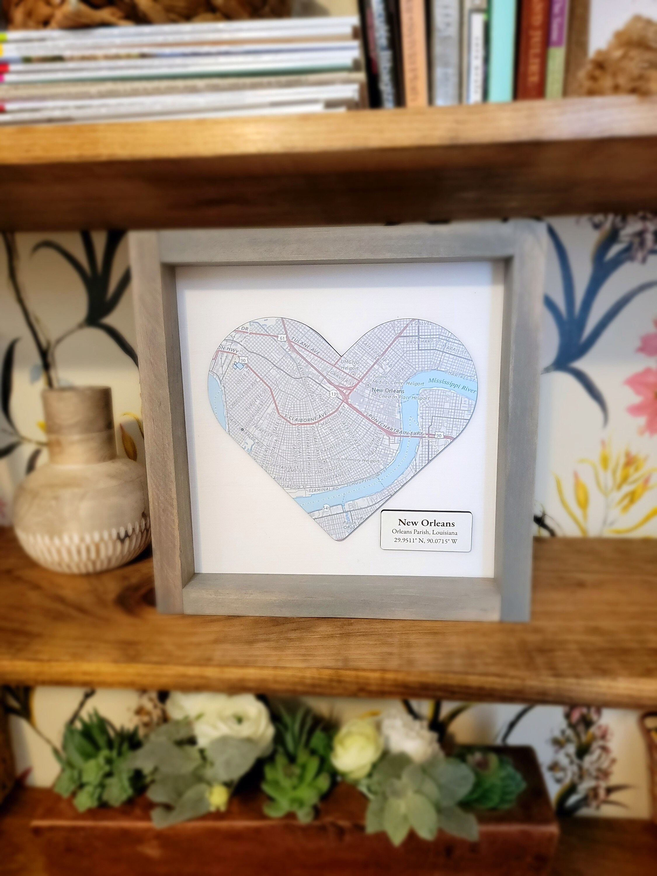 Custom Map Heart Sign, Large Wood Map Sign, Heart Map Print, Wood Map ...