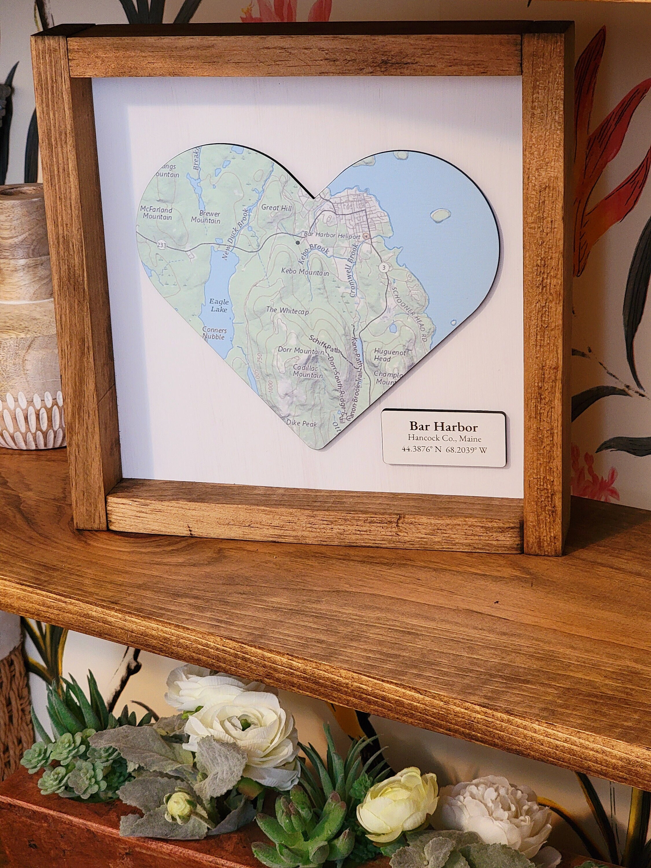 Custom Map Heart Sign, Large Wood Map Sign, Heart Map Print, Wood Map ...