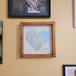 Custom Map Heart Sign, Large Wood Map Sign, Heart Map Print, Wood Map ...