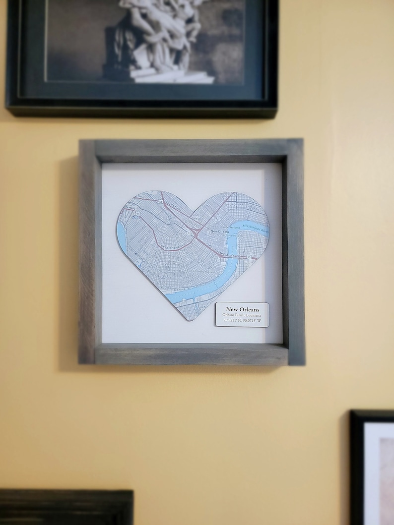 Custom Map Heart Sign, Large Wood Map Sign, Heart Map Print, Wood Map ...
