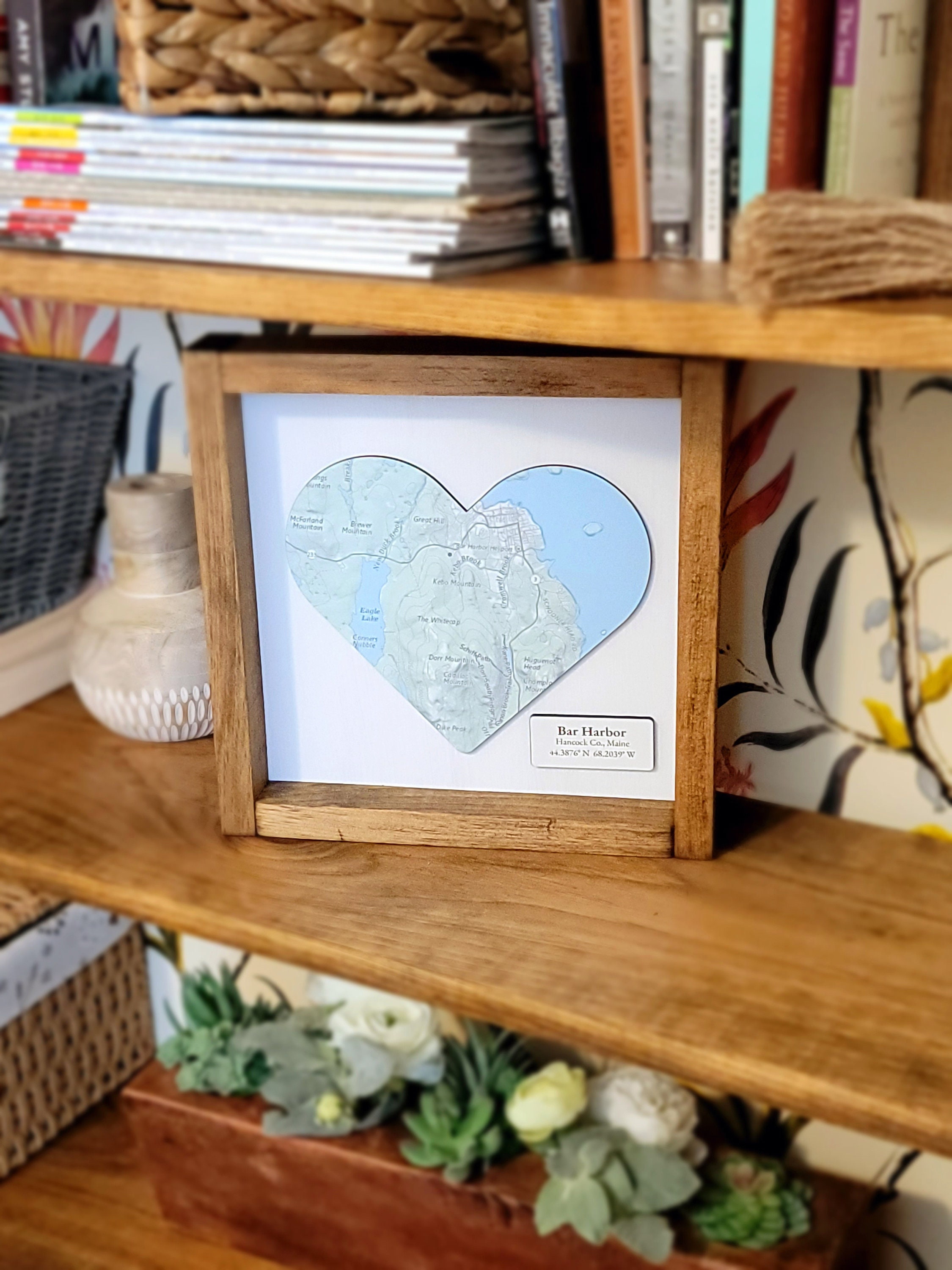 Custom Map Heart Sign, Large Wood Map Sign, Heart Map Print, Wood Map ...