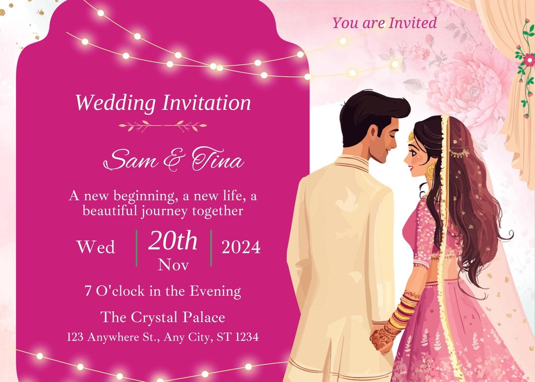 Custom Digital Wedding Invitation - Etsy