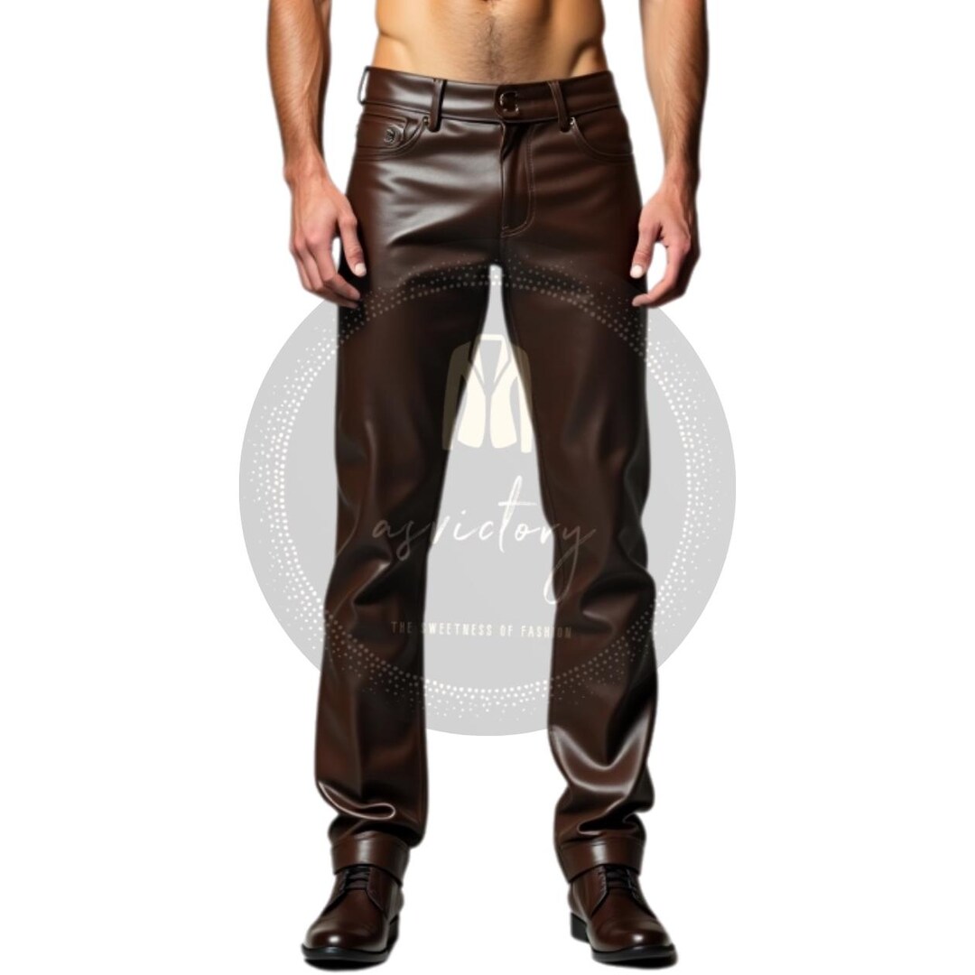 Handcrafted Genuine Leather Pants – High-waisted Leather Trousers ...