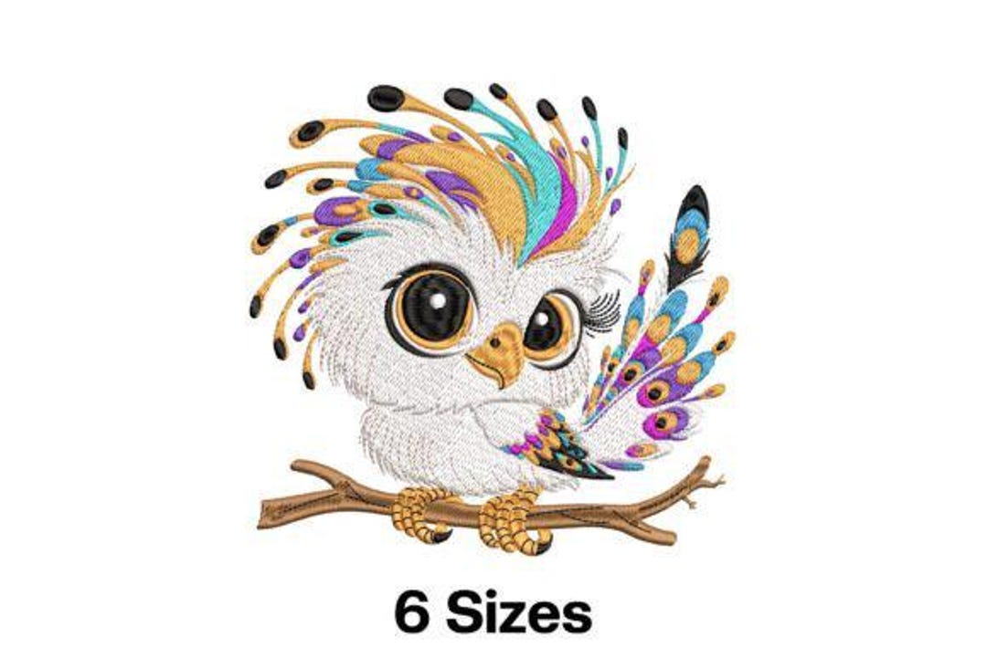 Funky Bird Embroidery Design Instant Download Fun & Whimsical Machine ...