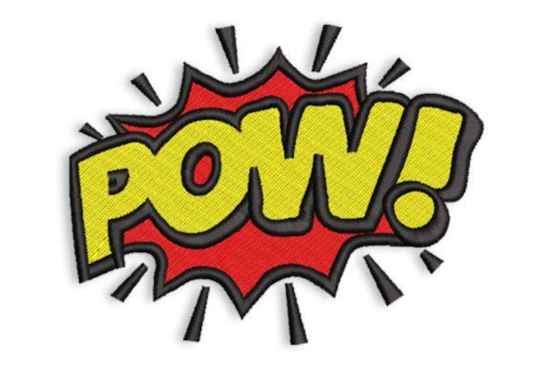 Comic POW Embroidery Design Instant Download Superhero Sound Effect ...