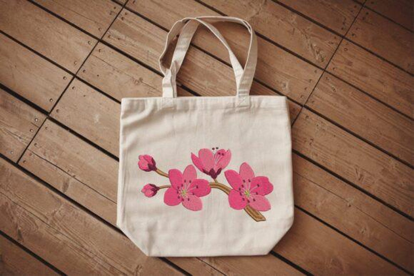Delightful Cherry Blossom Flower Embroidery Design | Instant Download ...