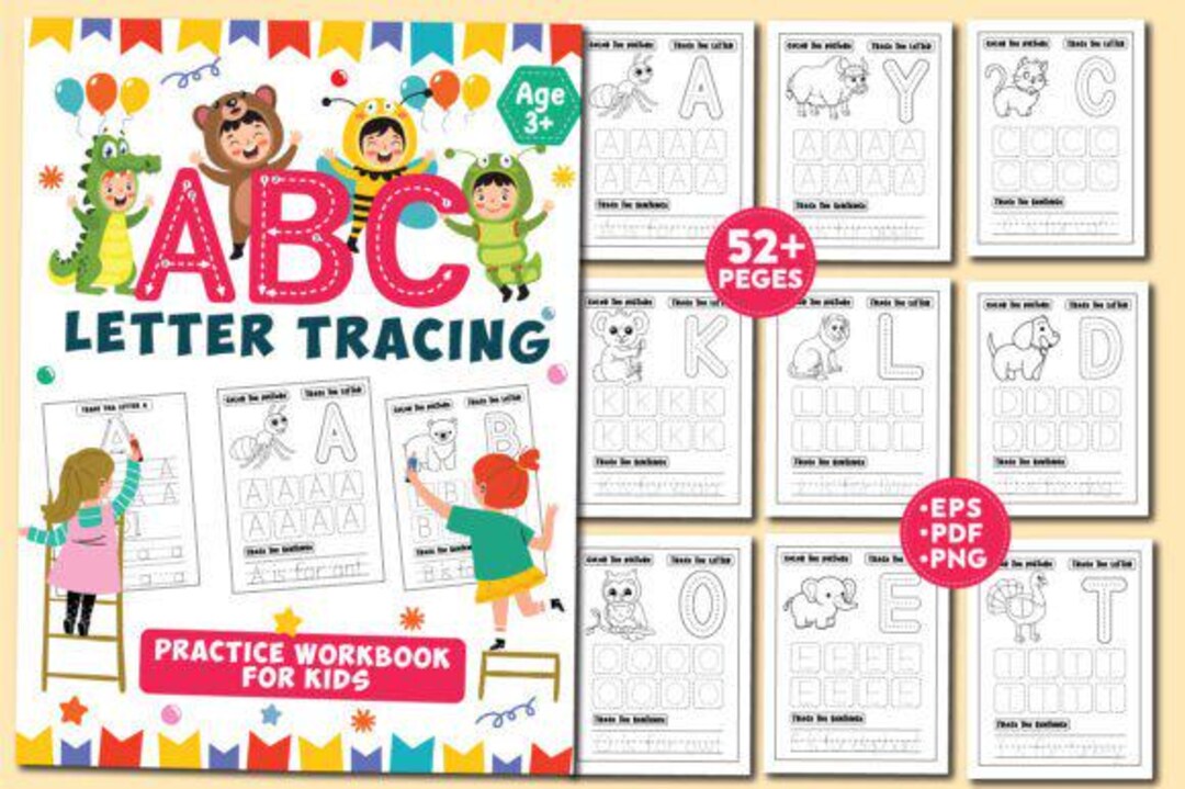ABC Letter Tracing, Coloring Pages Fun & Educational Printable for Kids ...