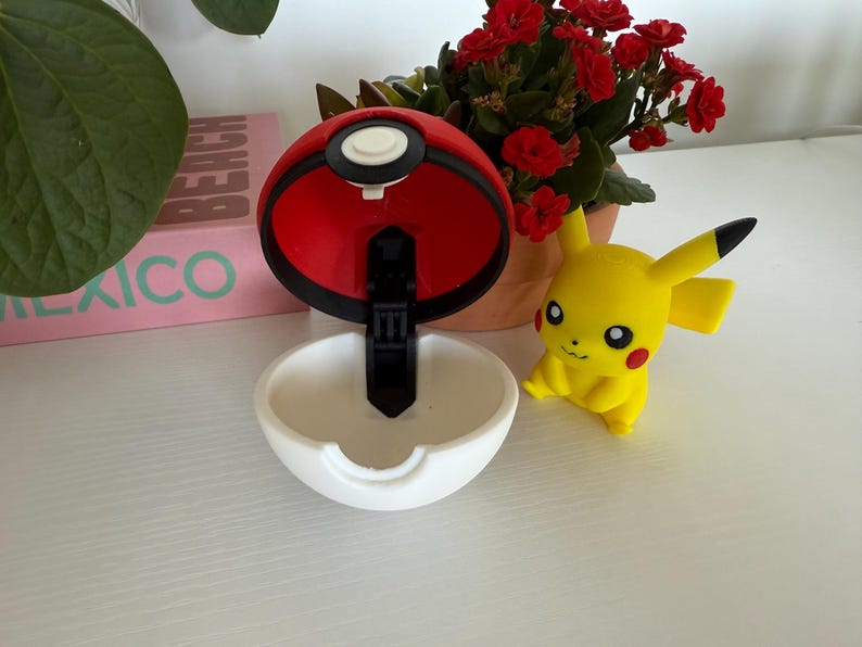 3D Printed Pokéball – Hinged & Openable – Display or Toy Storage for ...