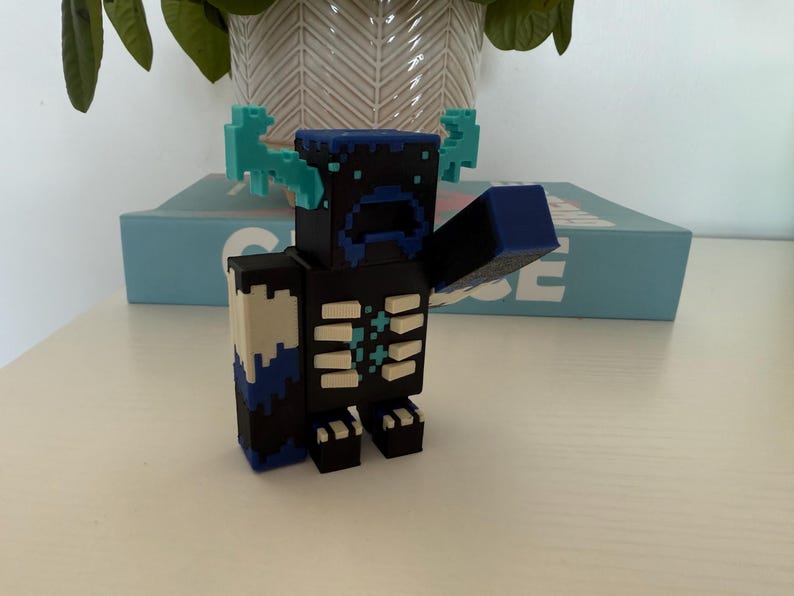 Minecraft Warden Figure | 3D Printed Collectible | Hand Painted Look ...