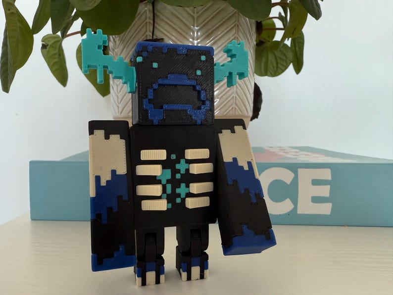 Minecraft Warden Figure | 3D Printed Collectible | Hand Painted Look ...